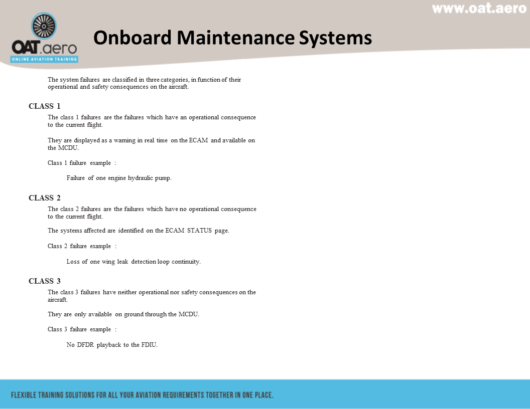 A330 80hr Gen Fam Module 20 Onboard Maintenance - Online Aviation Training