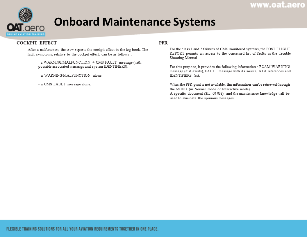 A330 80hr Gen Fam Module 20 Onboard Maintenance - Online Aviation Training