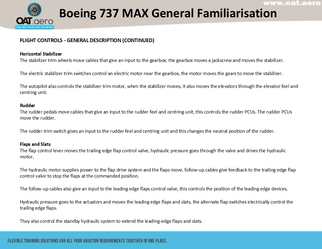 Boeing 737 MAX – One Day General Familiarisation - Online Aviation Training